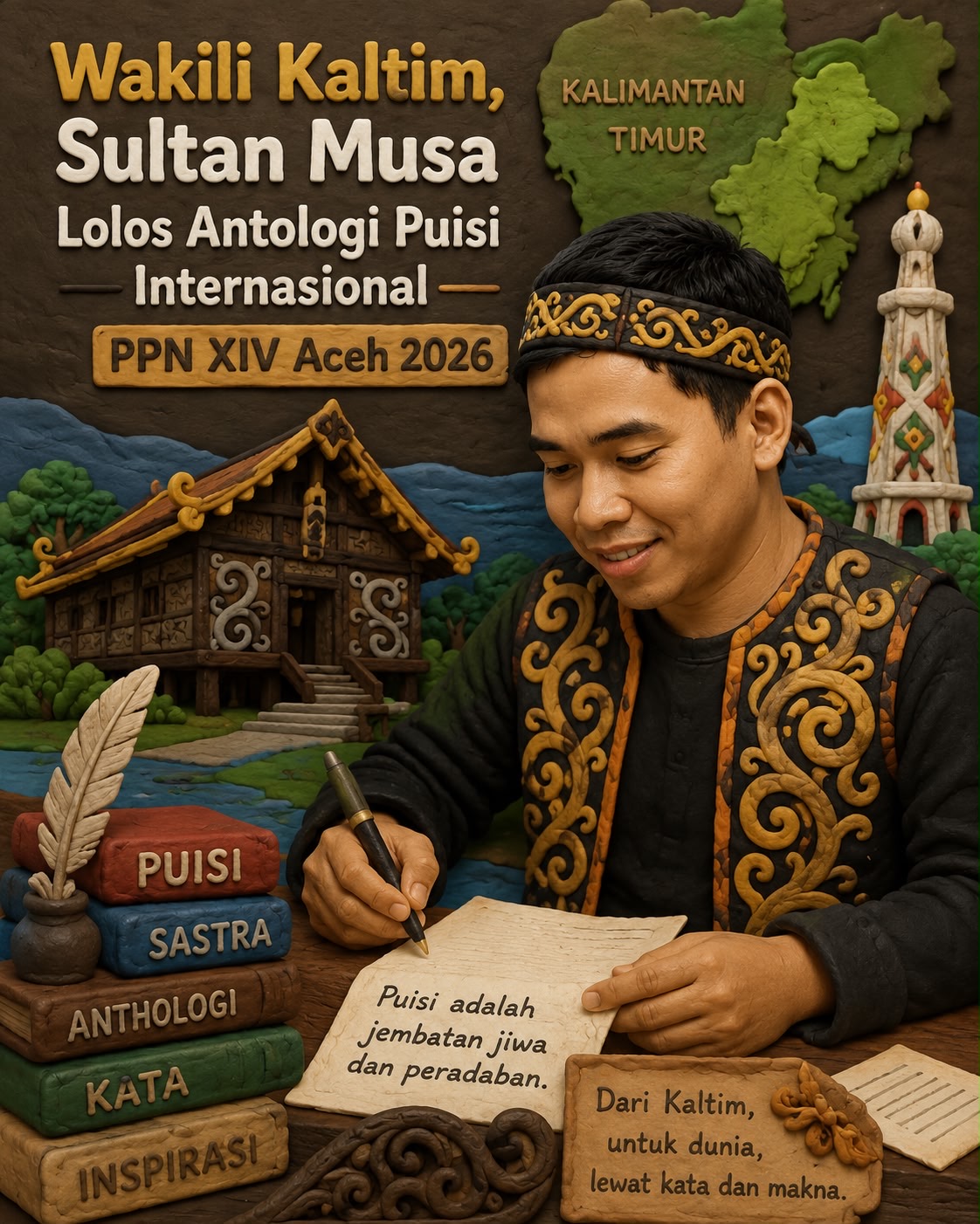 Wakili Kaltim, Sultan Musa Lolos Antologi Puisi Internasional PPN XIV ...